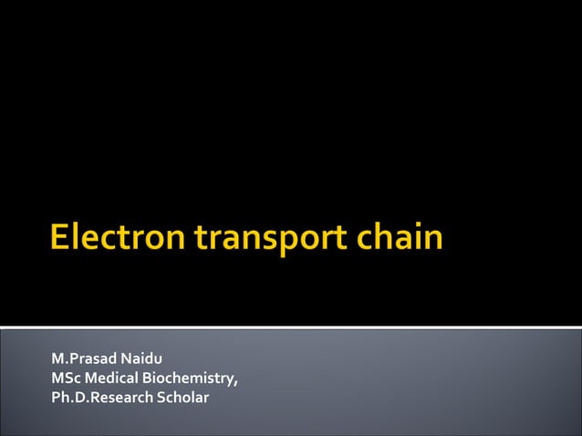 Electron transport chain | PPT