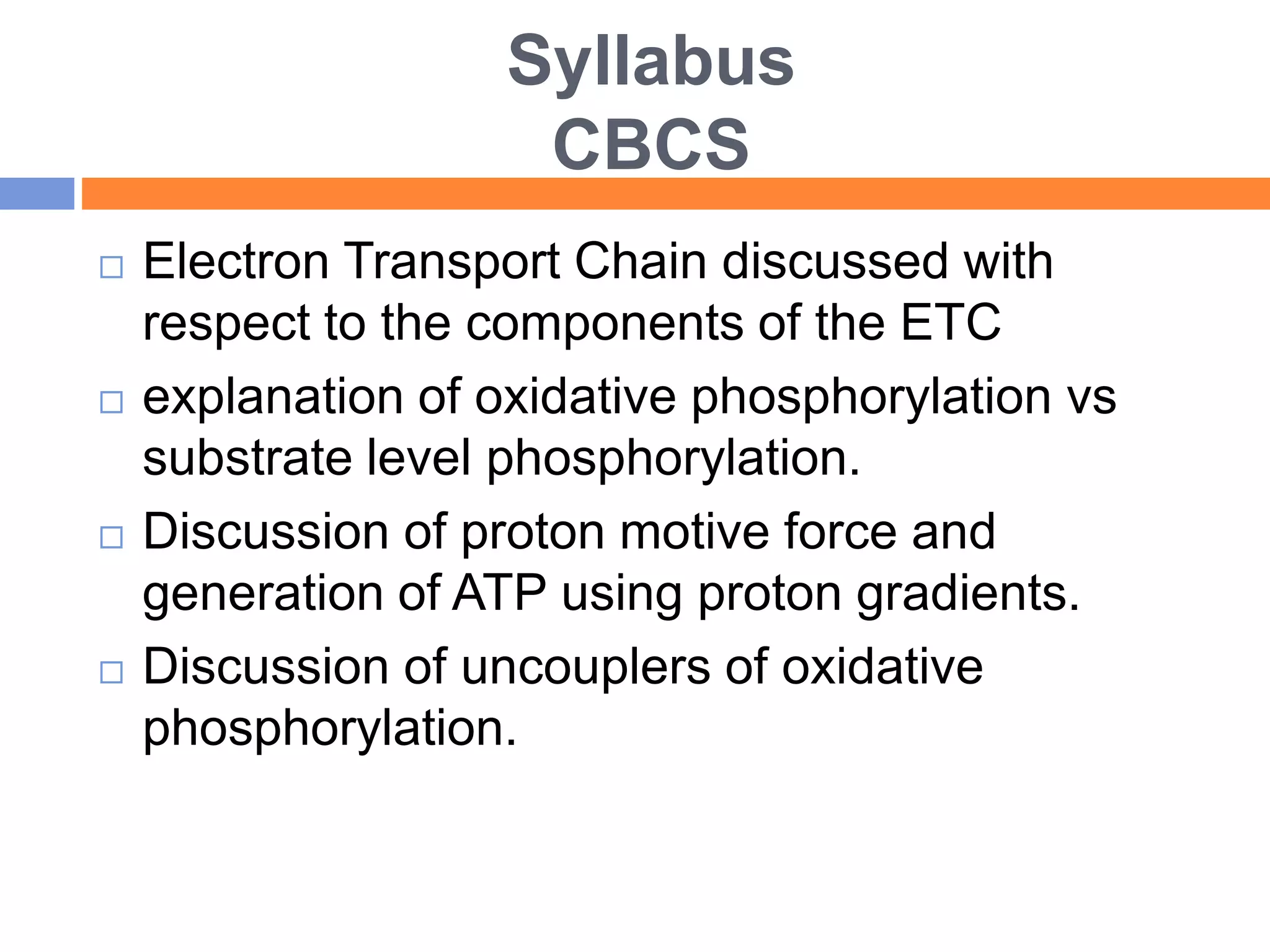 Electron Transport Chain | PPTX