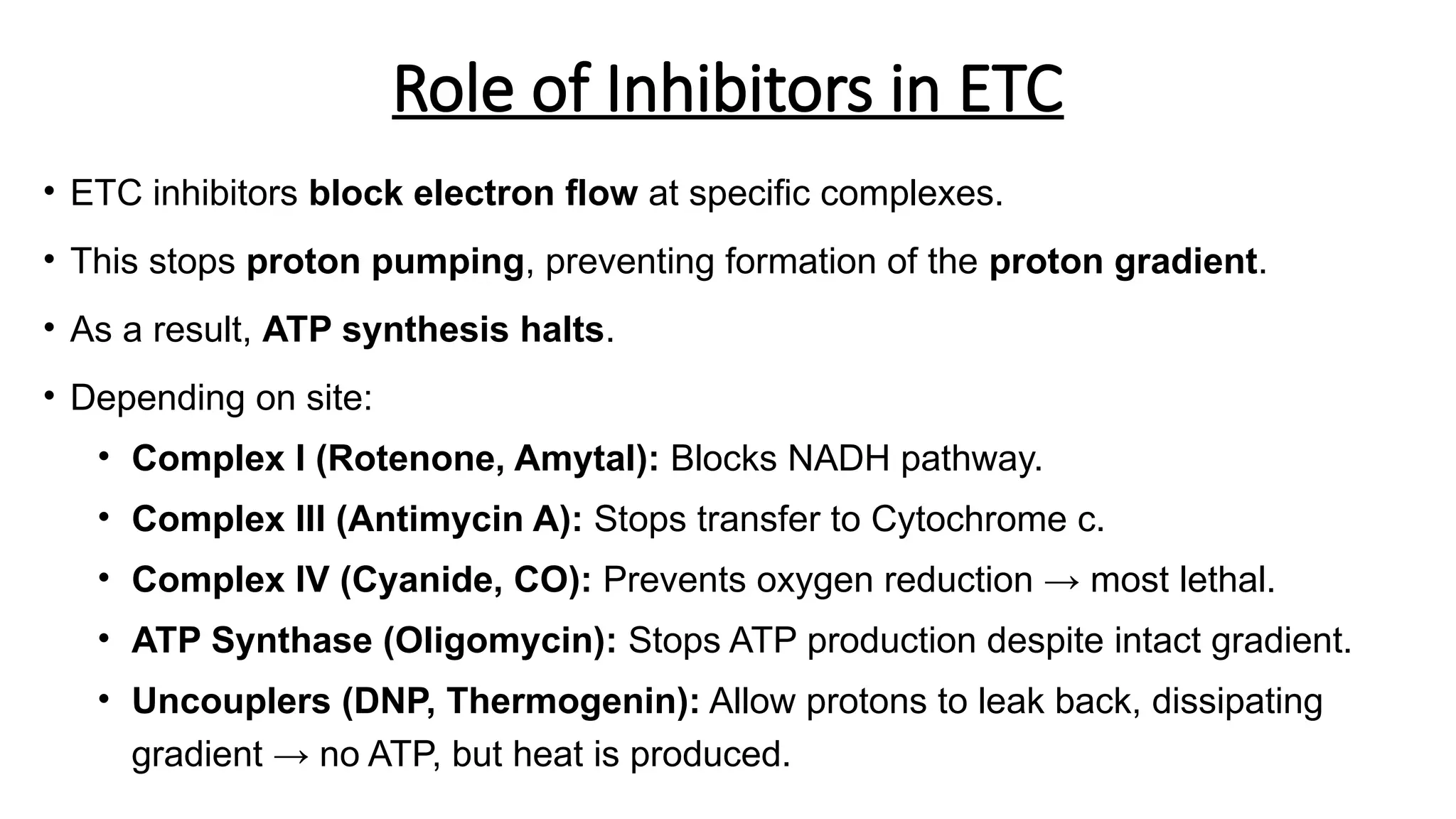 ELECTRON TRANSPORT CHAIN biochemistry med | PPTX