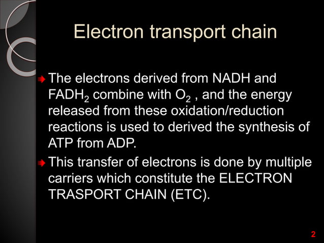Electron transport chain and inhibitor of etc | PPTX | Chemistry | Science