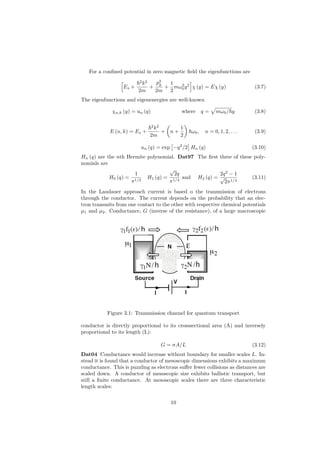 Electron transport in one dimensional nanosystems | PDF