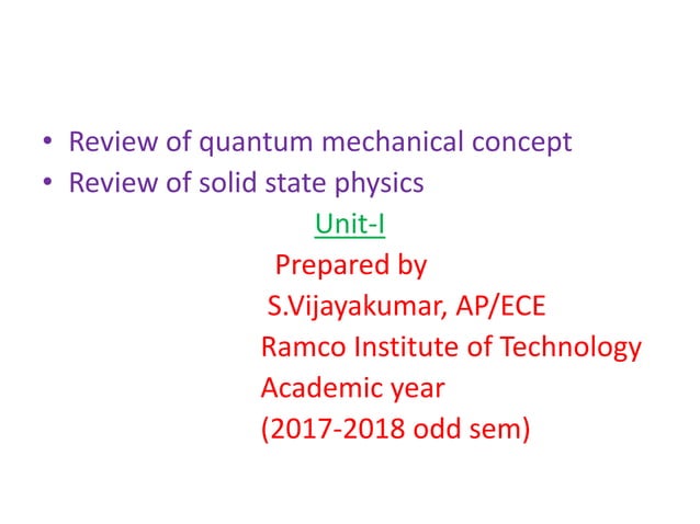 Electron Wave Function Of First 3 States Ppt