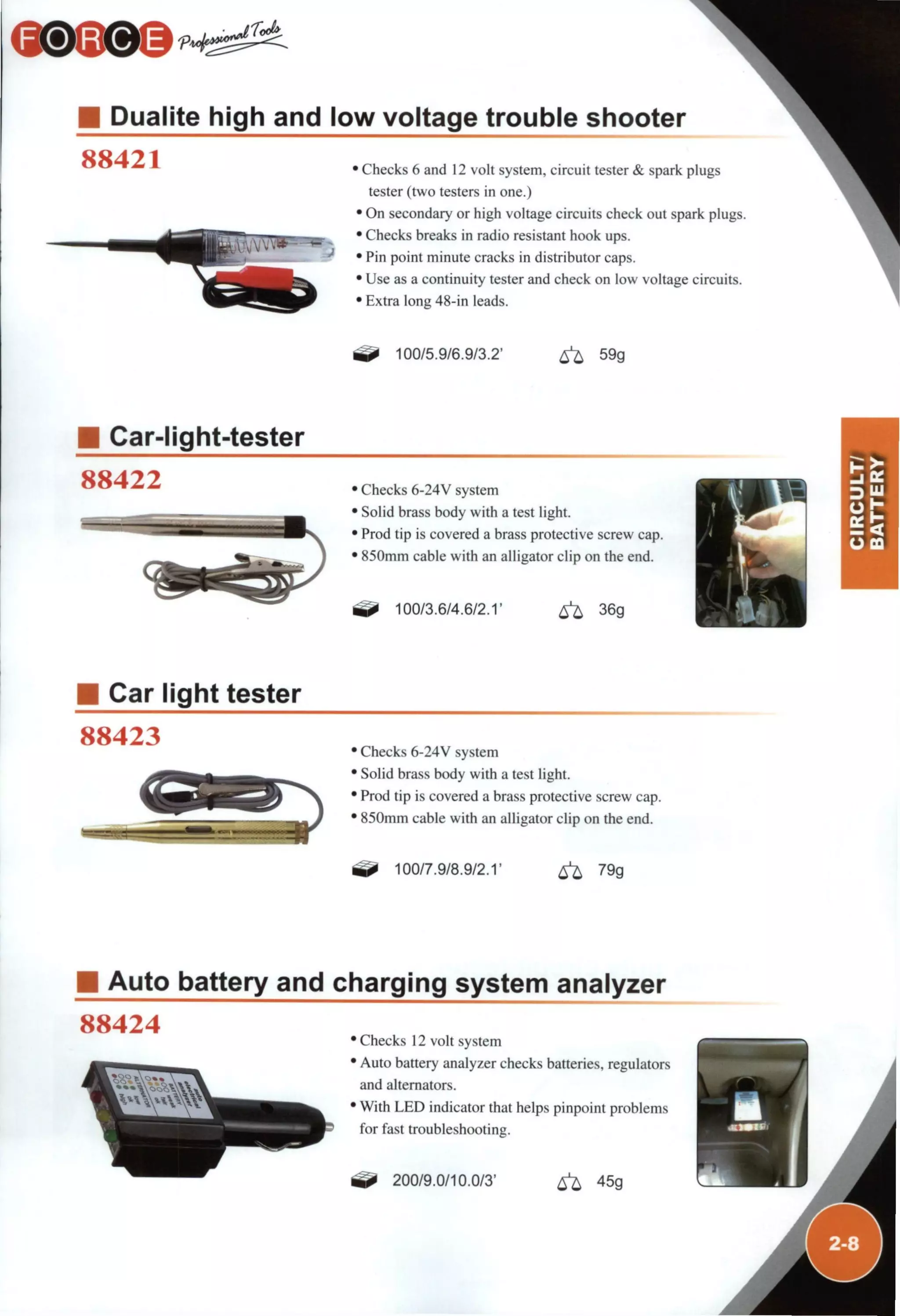 FORCE, Herramientas Electricidad Automotriz | PDF