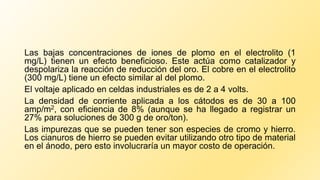 ELECTRO OBTENCION DE ORO final | PPTX