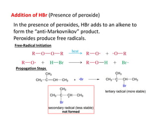 Electrophilic addition to alkenes | PDF