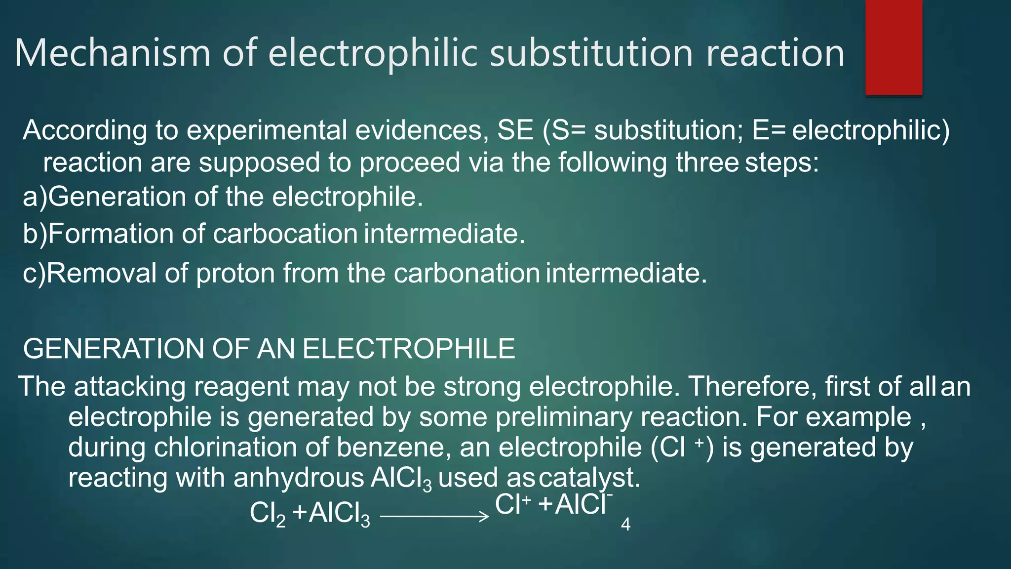 Electrophilicsubstitutionreaction | PPTX