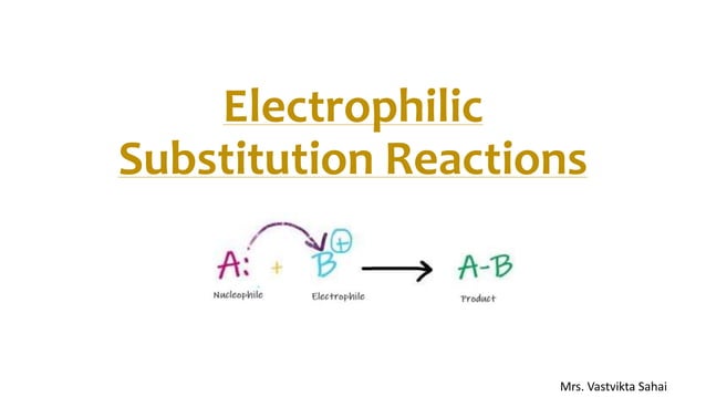 Electrophilic Substitution reactions | PPTX | Chemistry | Science