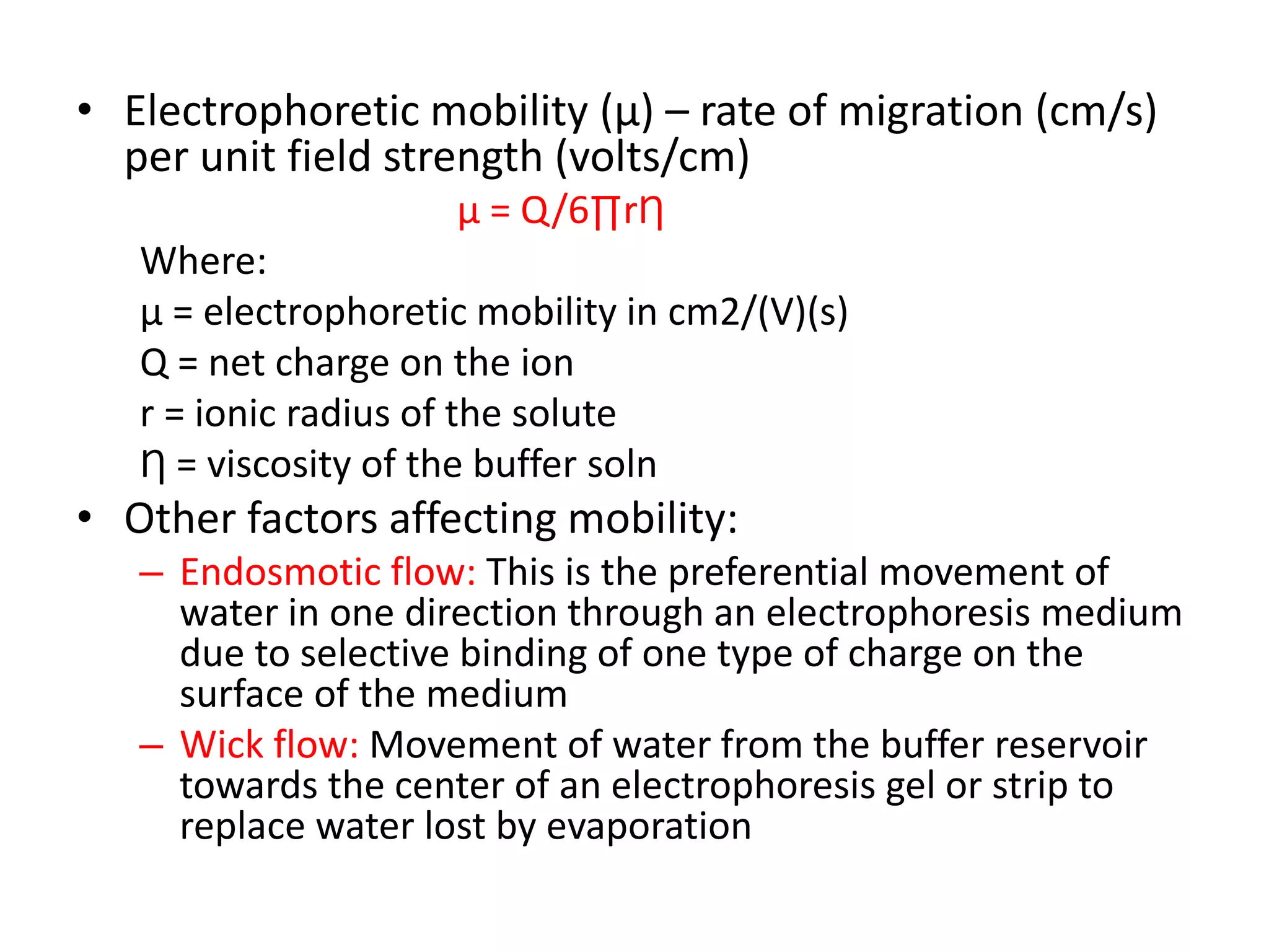 Electrophoresis | PPTX