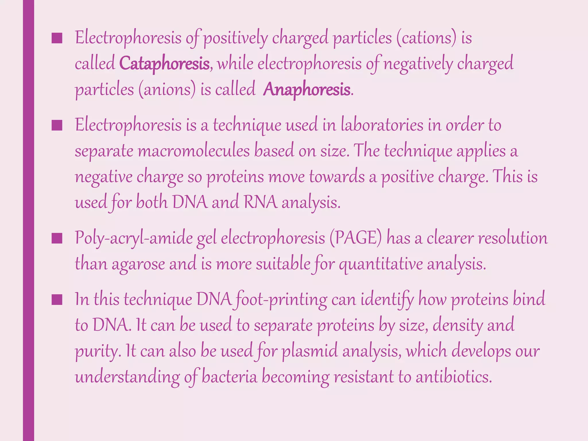 Electrophoresis | PPTX | Chemistry | Science