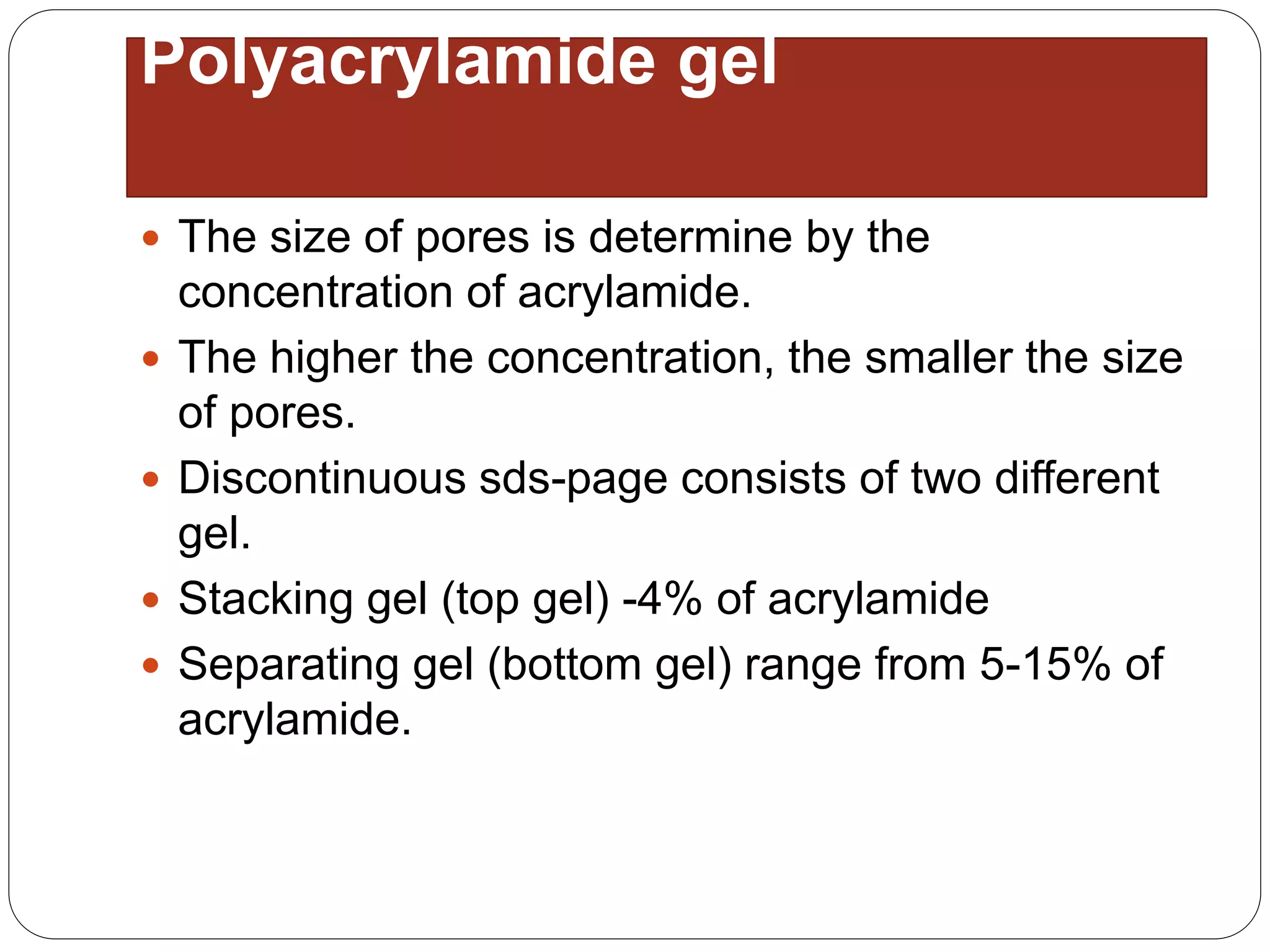 Electrophoresis: SDS-PAGE | PPTX