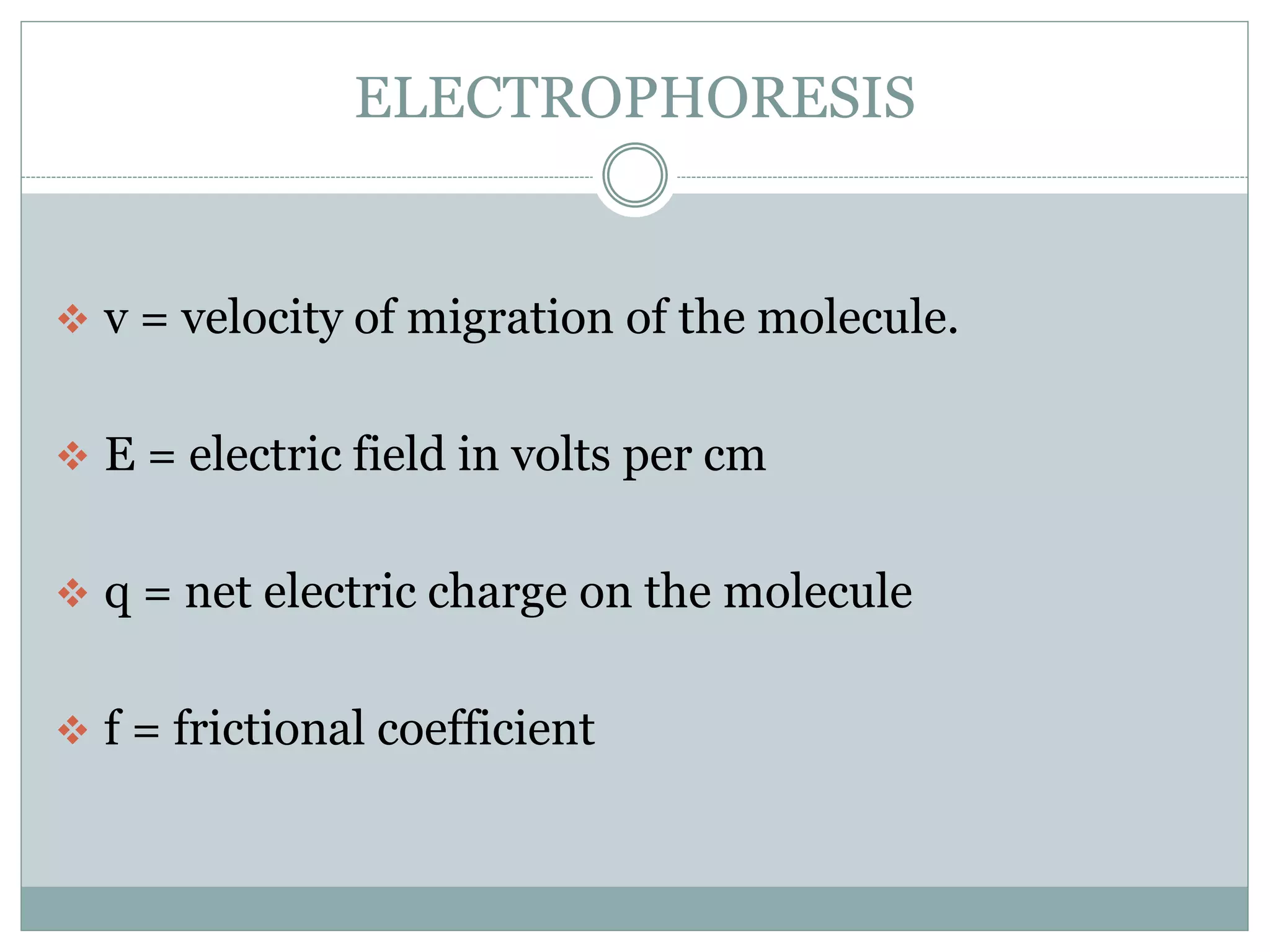 Electrophoresis | PPTX