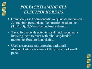 Electrophoresis, principle and types | PPTX