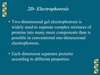 Electrophoresis, principle and types | PPTX