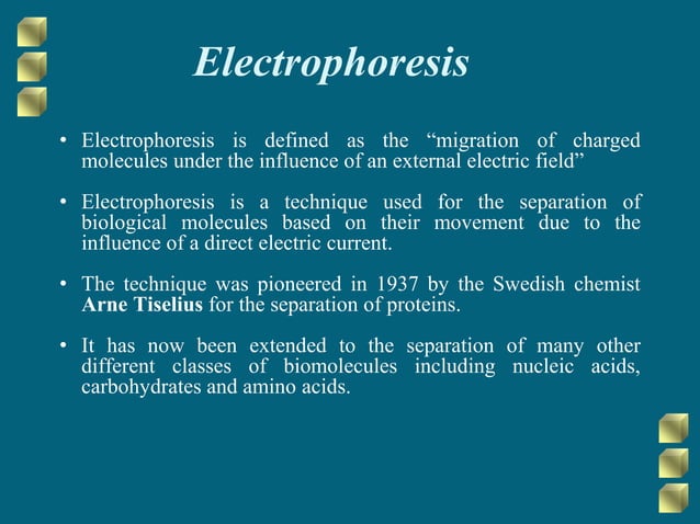 Electrophoresis, principle and types | PPTX | Chemistry | Science