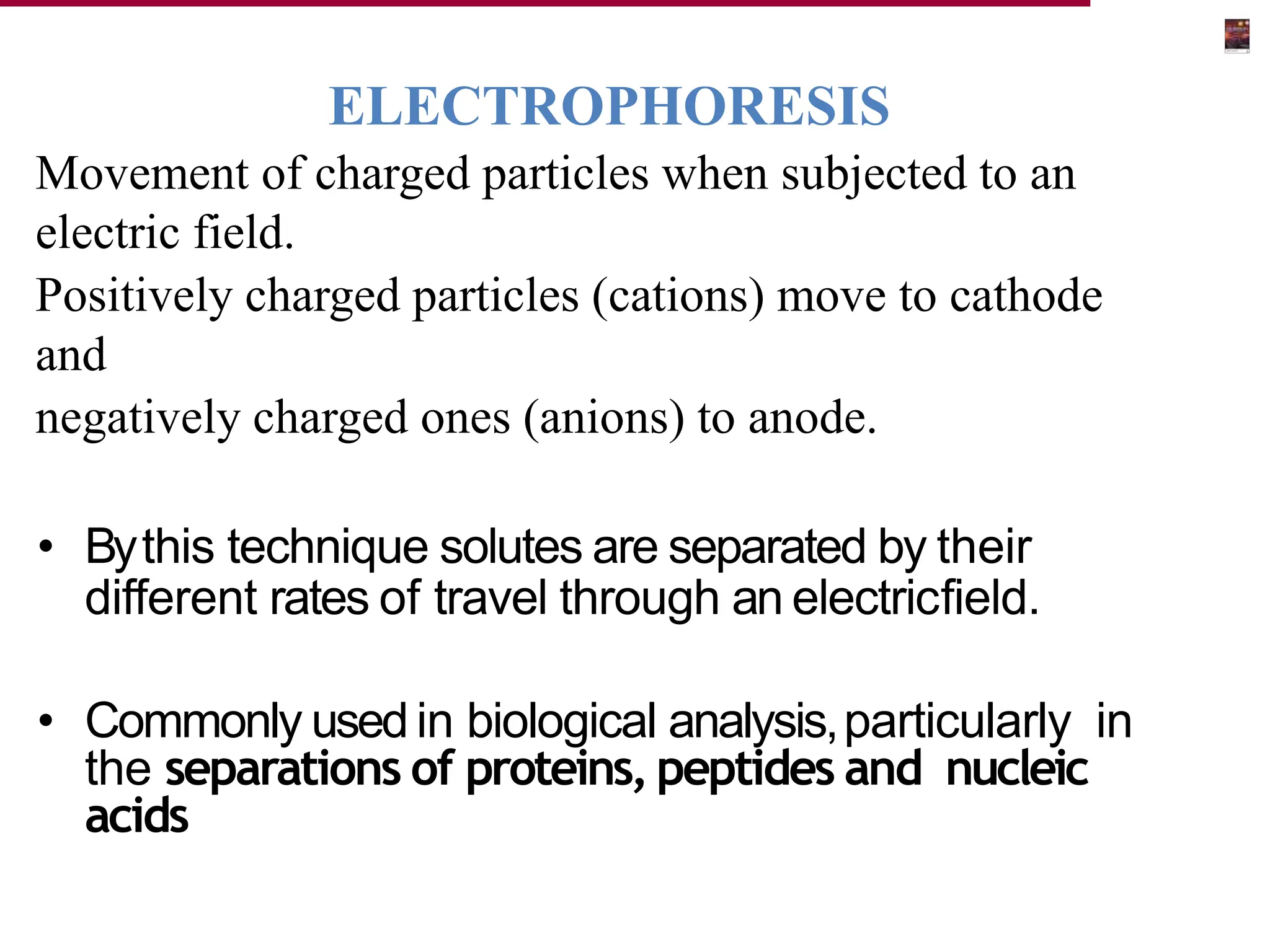 Electrophoresis in biochemistry practical.pptx