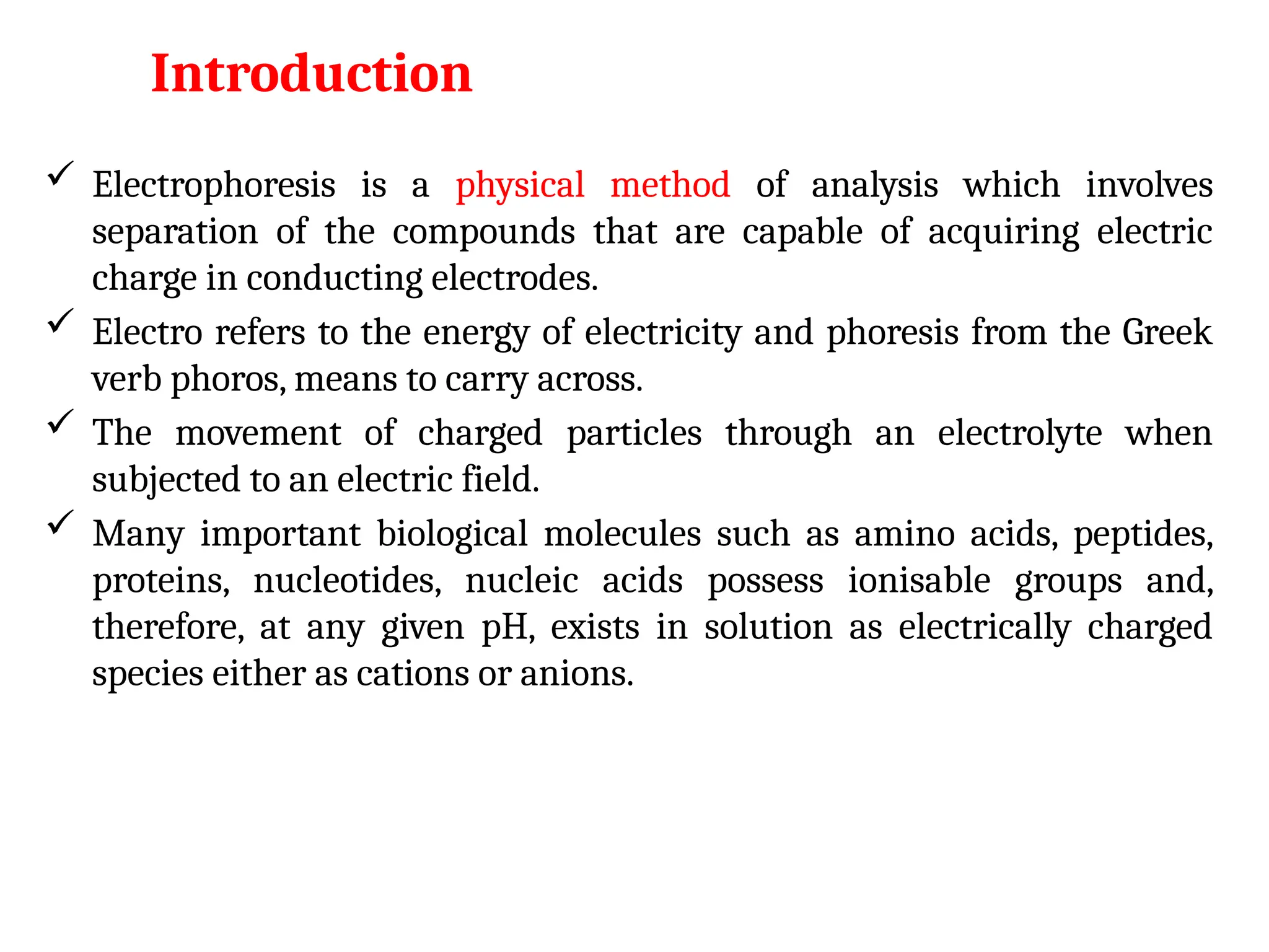 Electrophoresis. separation of proteins ppt | PPTX