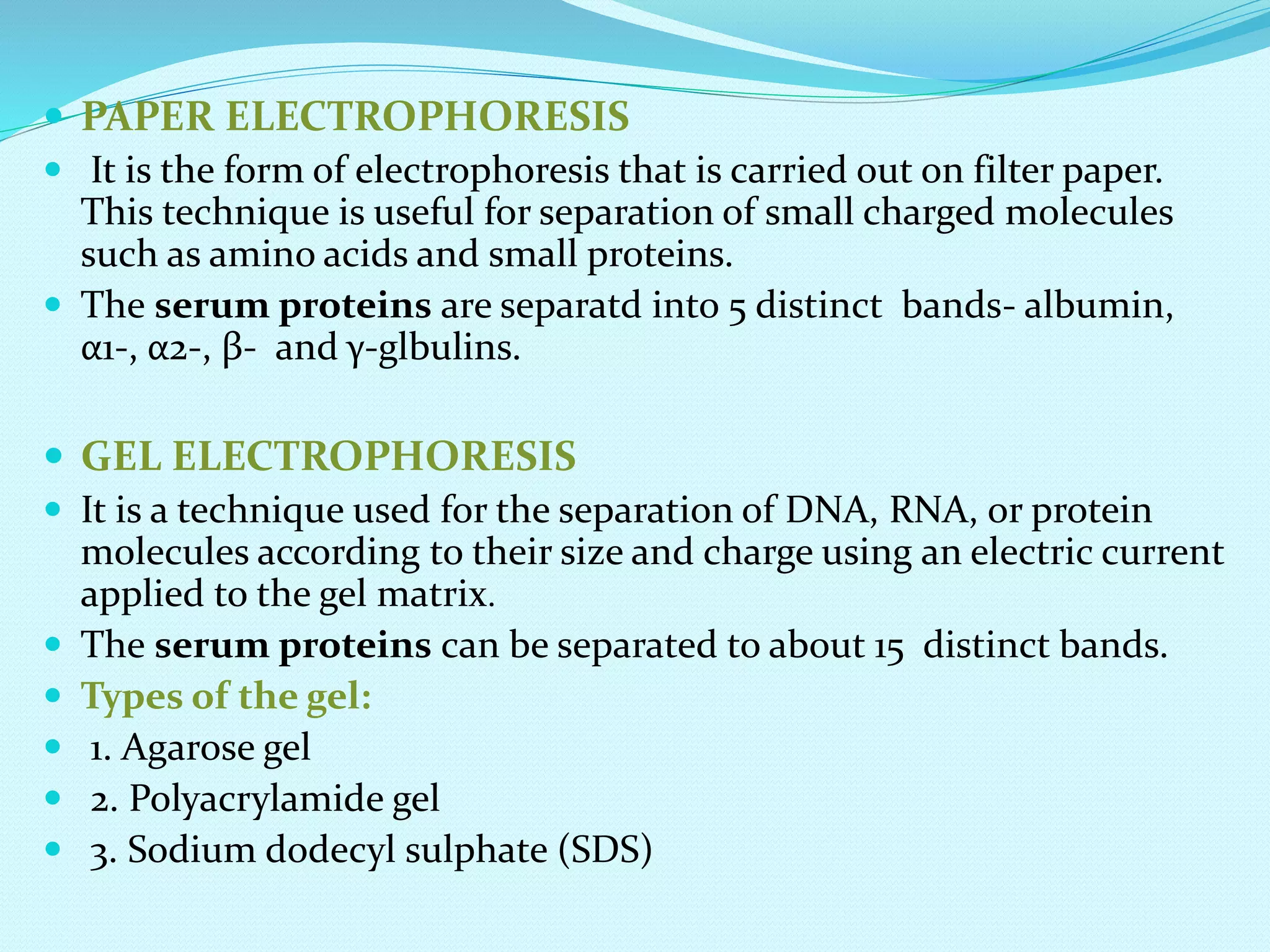 Electrophoresis | PPTX | Chemistry | Science
