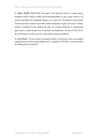 Electrophoresis technique | PDF