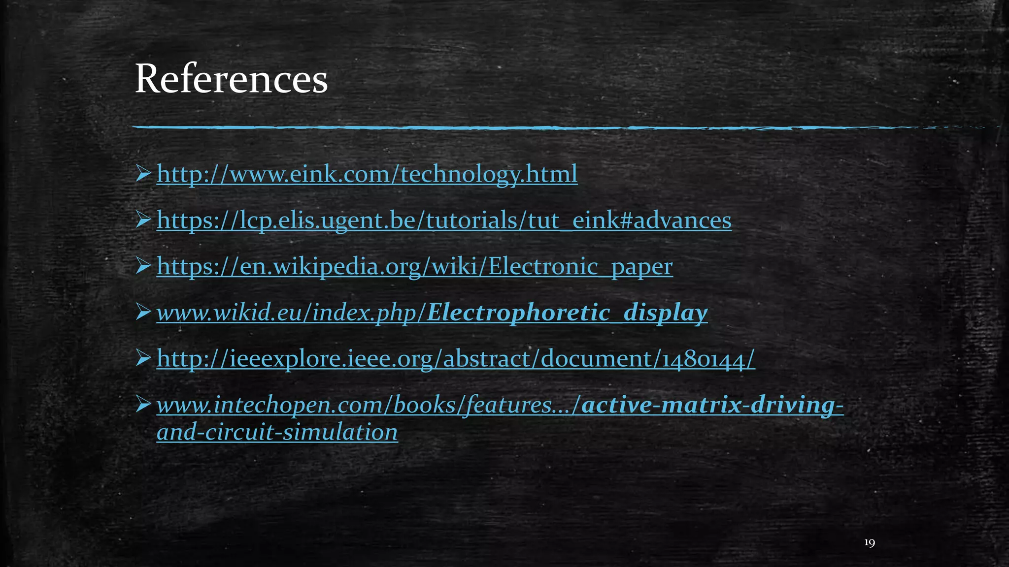 Electrophoretic display technology | PPTX