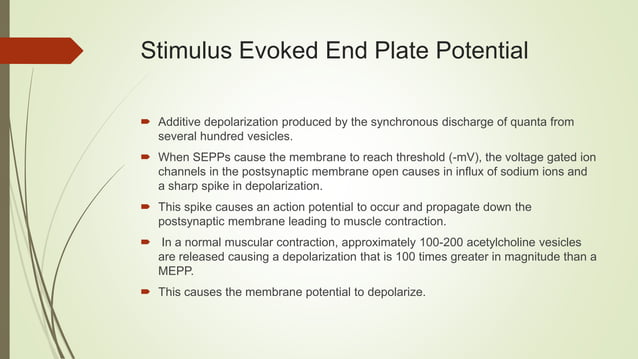 Electrophysiology of Neuromuscular Transmission | PPT