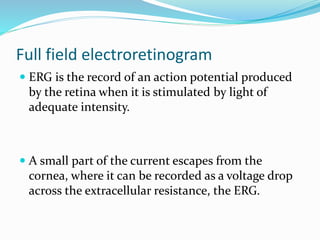 Electrophysiology of retina | PPTX