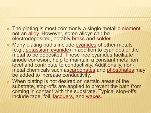 Electroplating | PPTX | Chemistry | Science