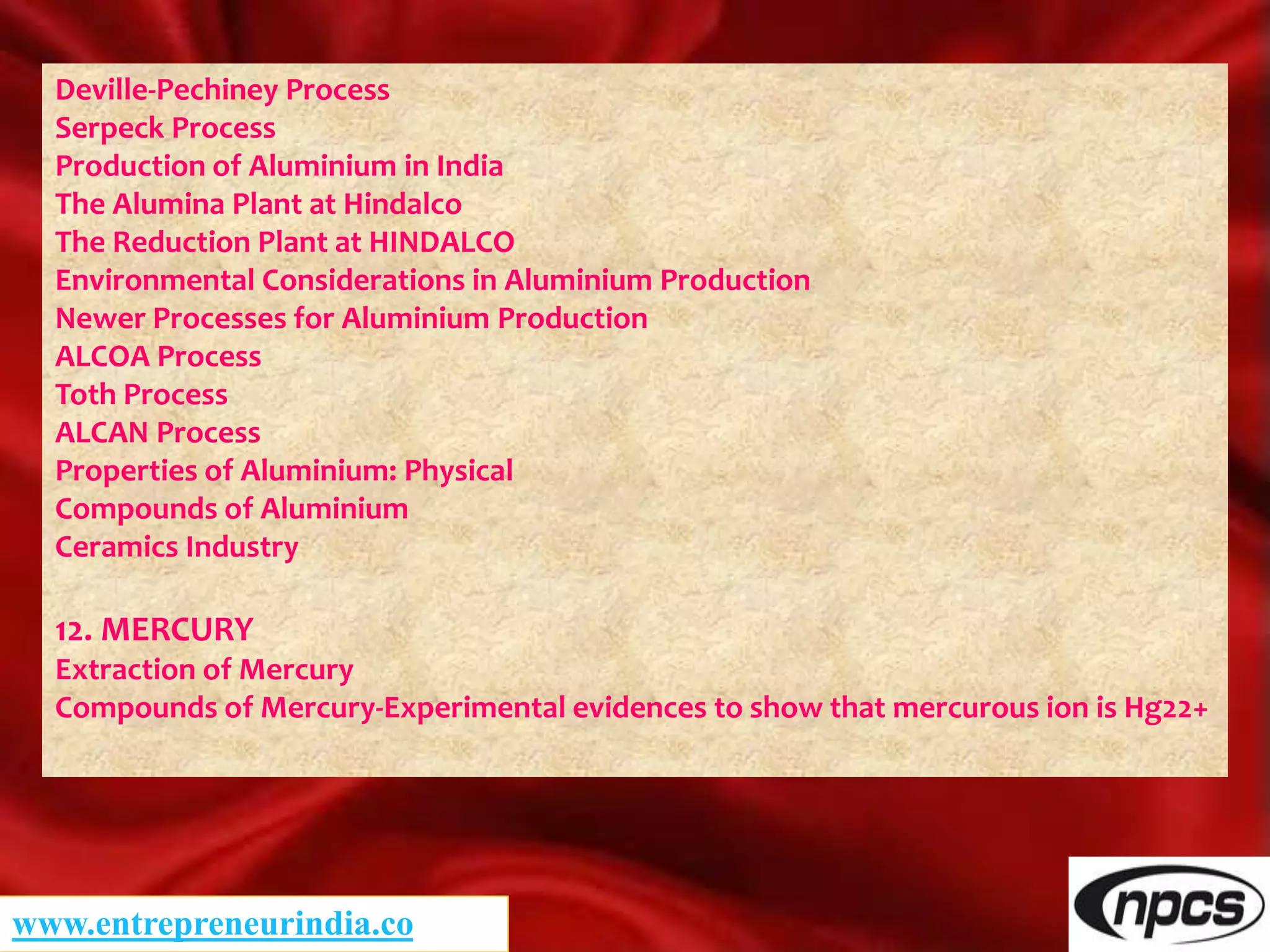 Production, Manufacturing and Extraction of Silver, Gold, Copper ...