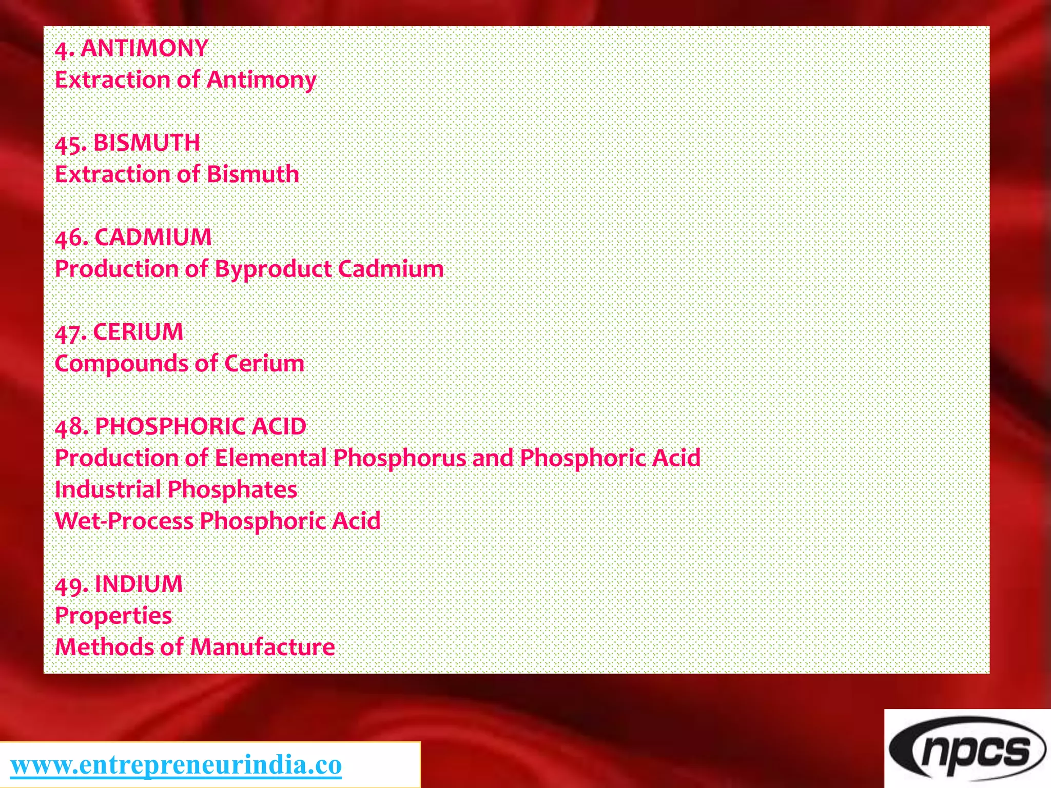 Production, Manufacturing and Extraction of Silver, Gold, Copper ...