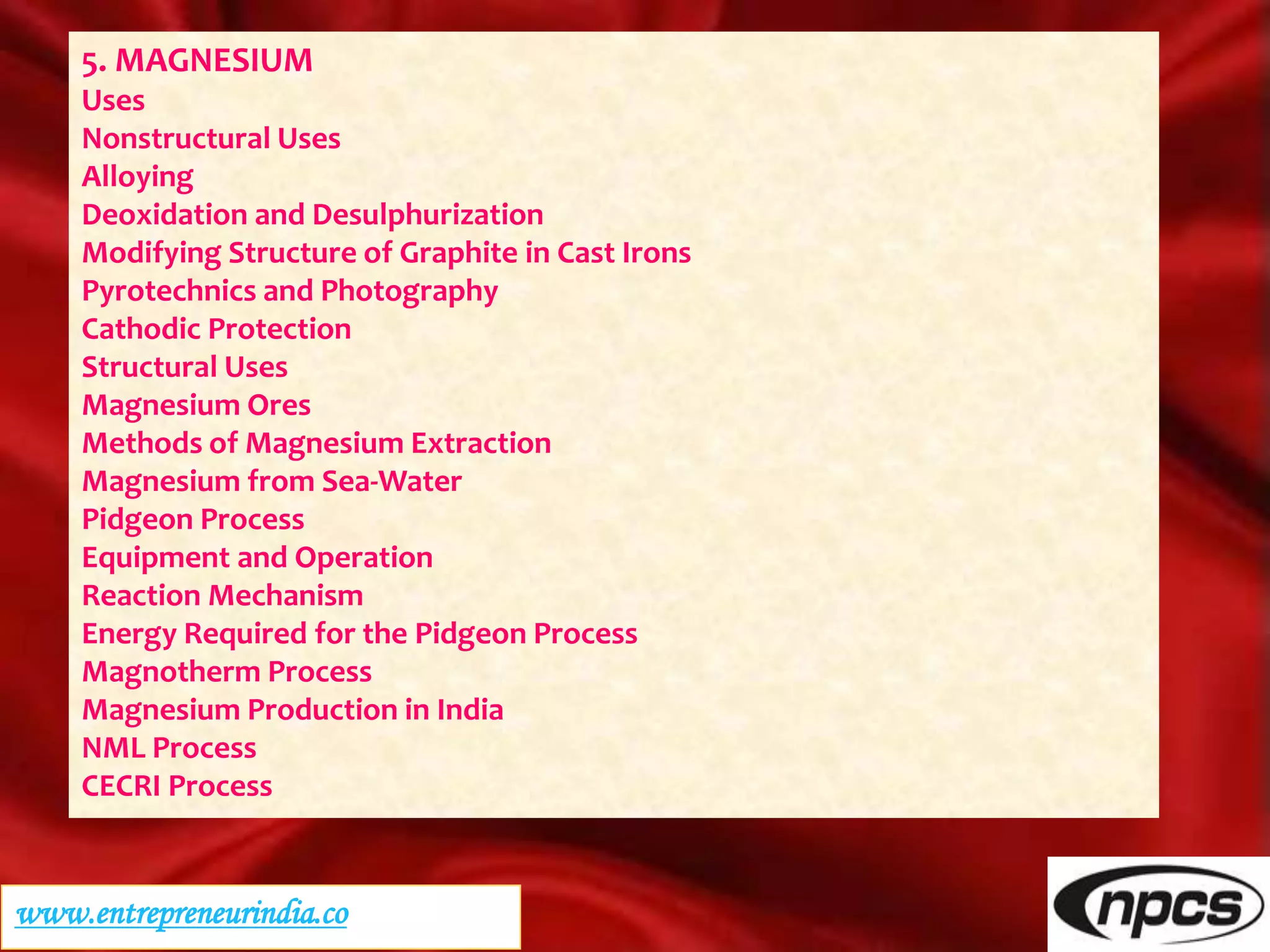 Production, Manufacturing and Extraction of Silver, Gold, Copper ...