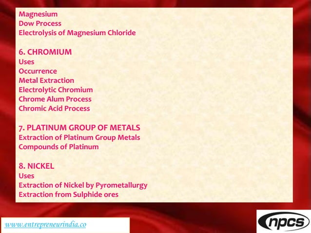 Production, Manufacturing and Extraction of Silver, Gold, Copper ...
