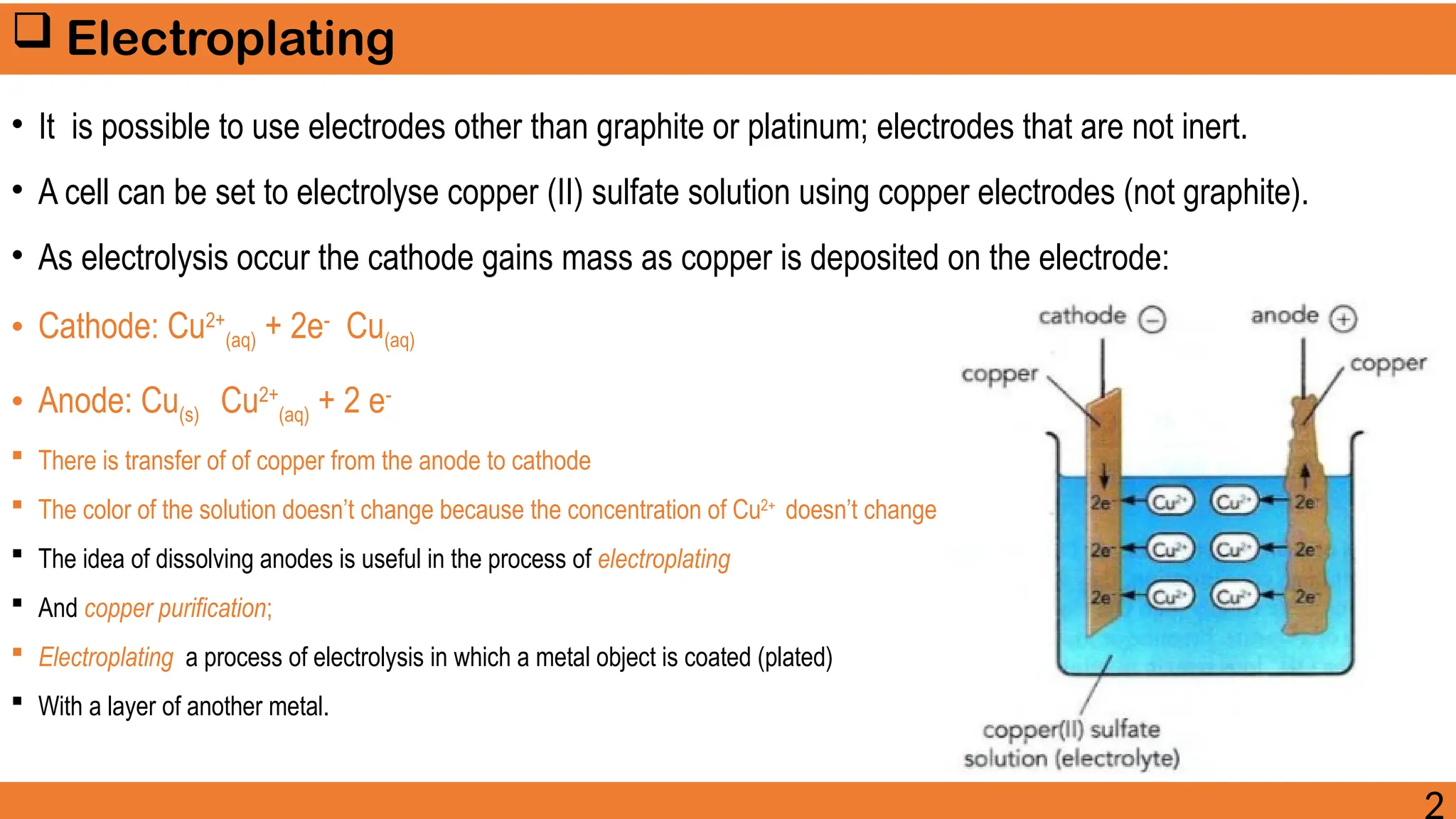 Electroplating and electrolysis: more insights of redox reactions | PPTX