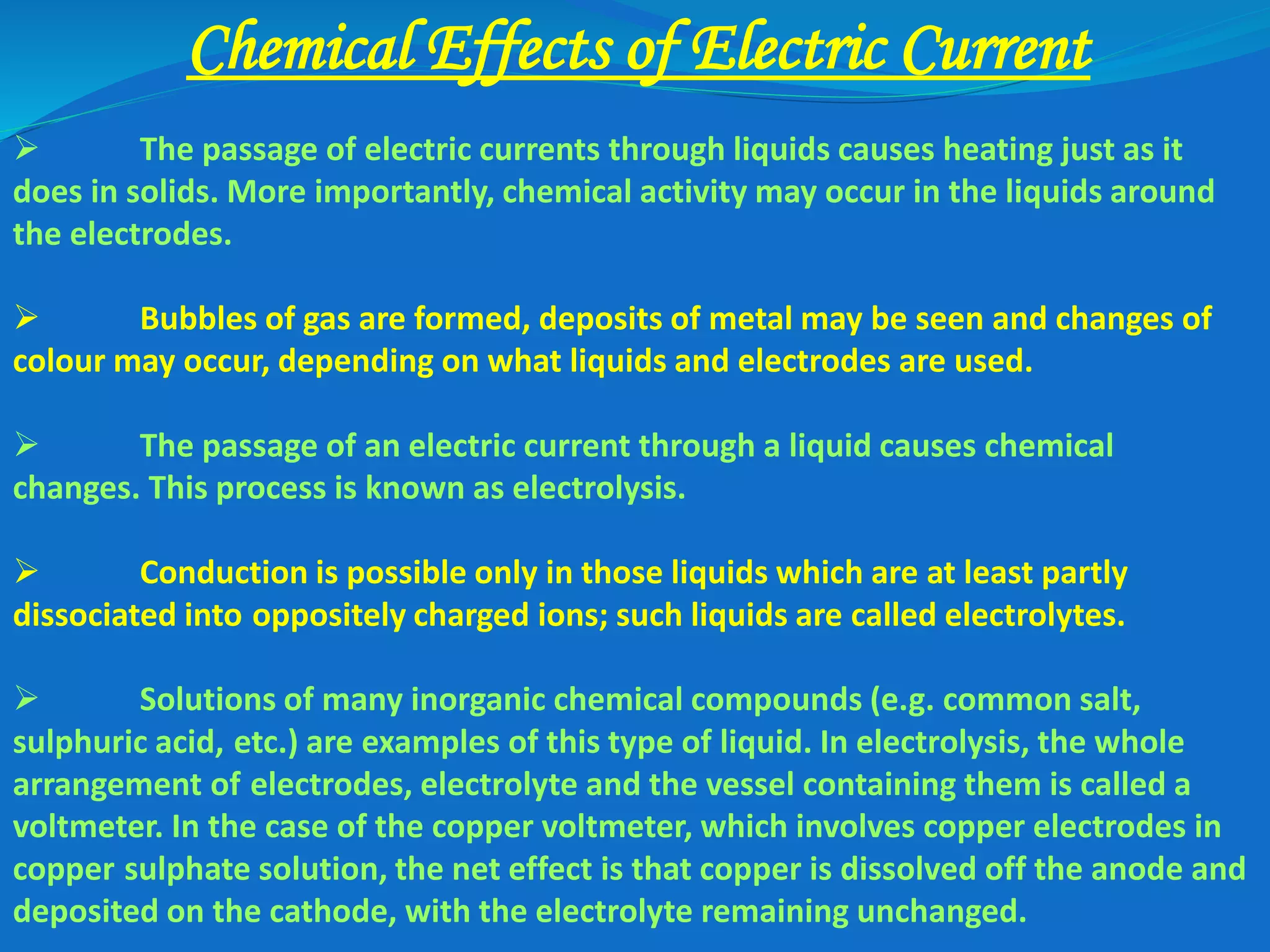 Electroplating & conductivity of liquid | PPT