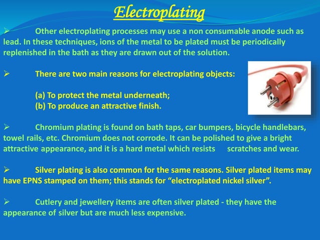 Electroplating & conductivity of liquid | PPT | Chemistry | Science