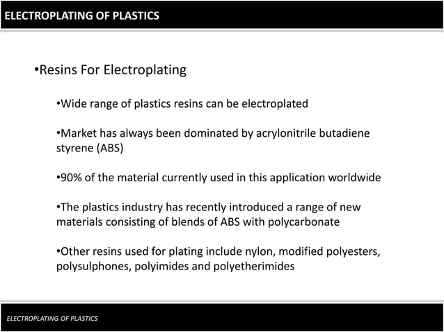 Electroplating of plastics (Dickshon m Gange.pptx | Chemistry | Science