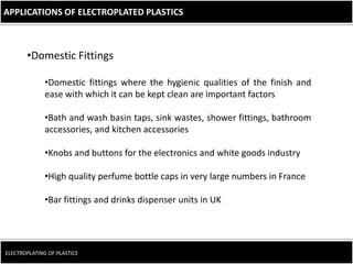Electroplating of plastics (Dickshon m Gange.pptx