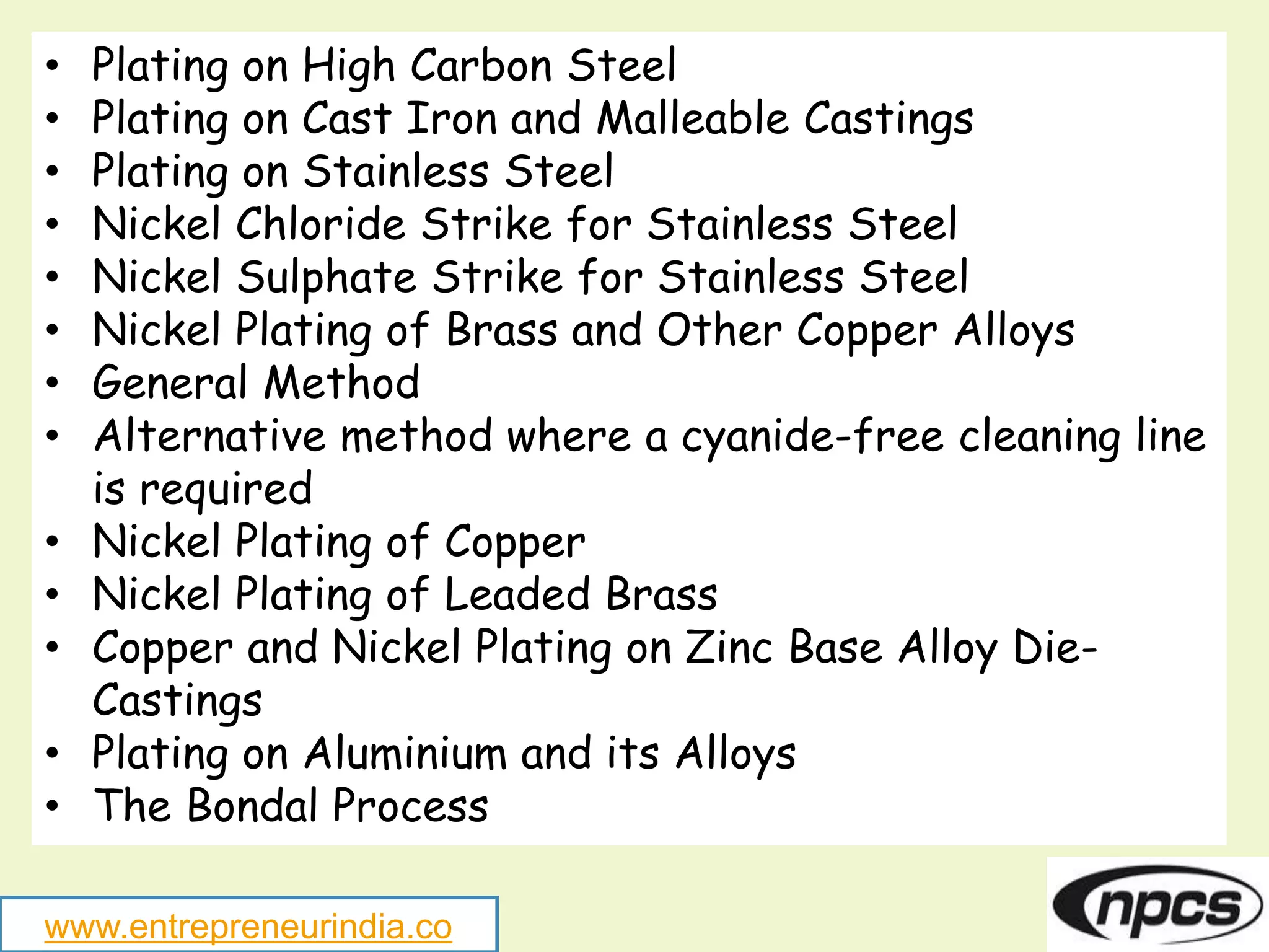 Electroplating, Phosphating, Powder Coating and Metal Finishing | PPTX ...