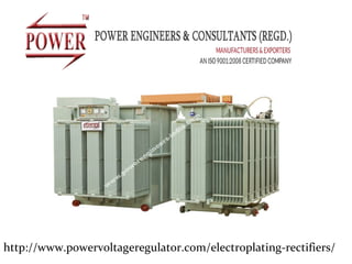 Electroplating Rectifier Manufacturers, suppliers India | PPT