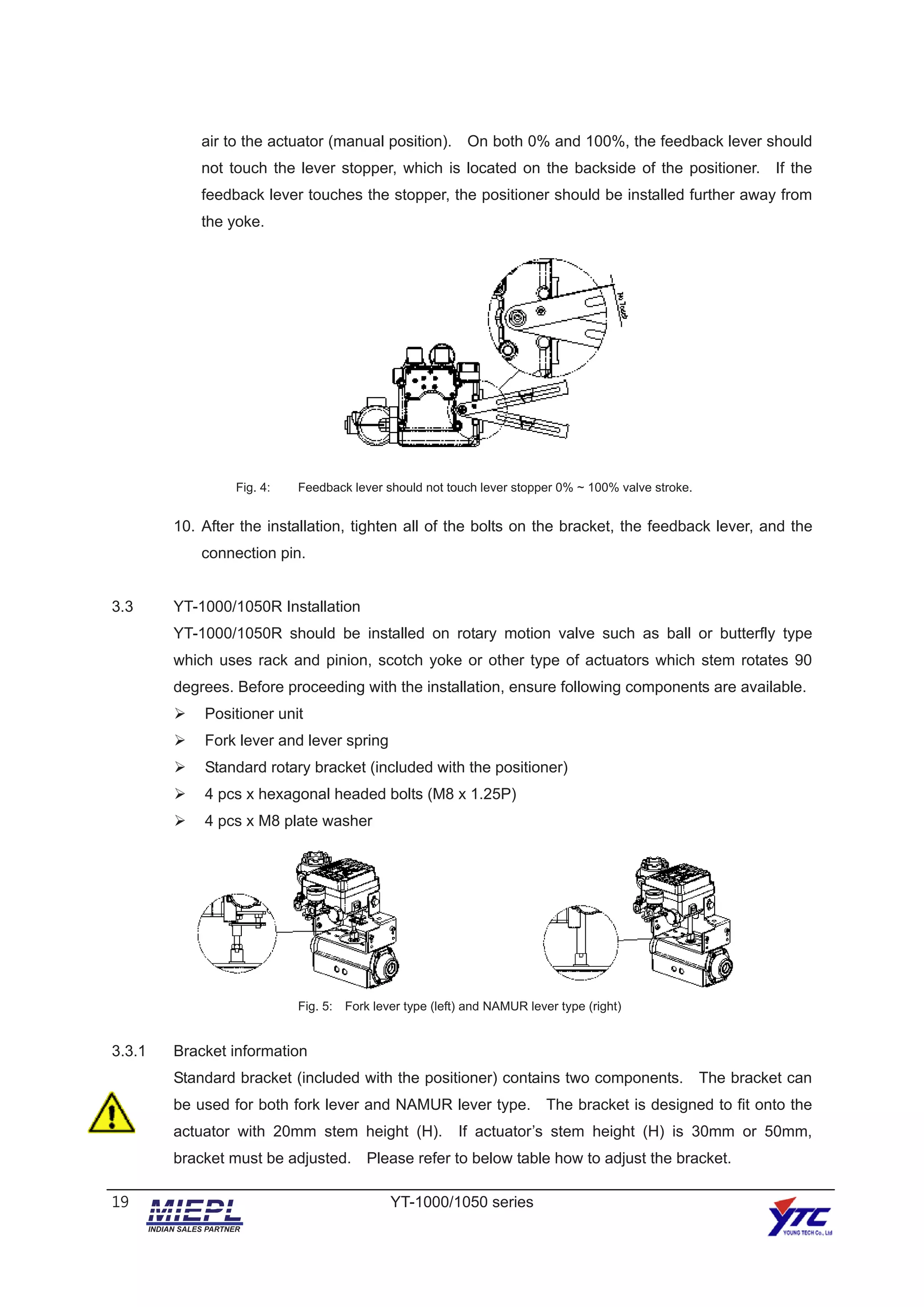 Electro Pneumatic Positioner Rotork YTC YT 1000 Suppliers In India | PDF