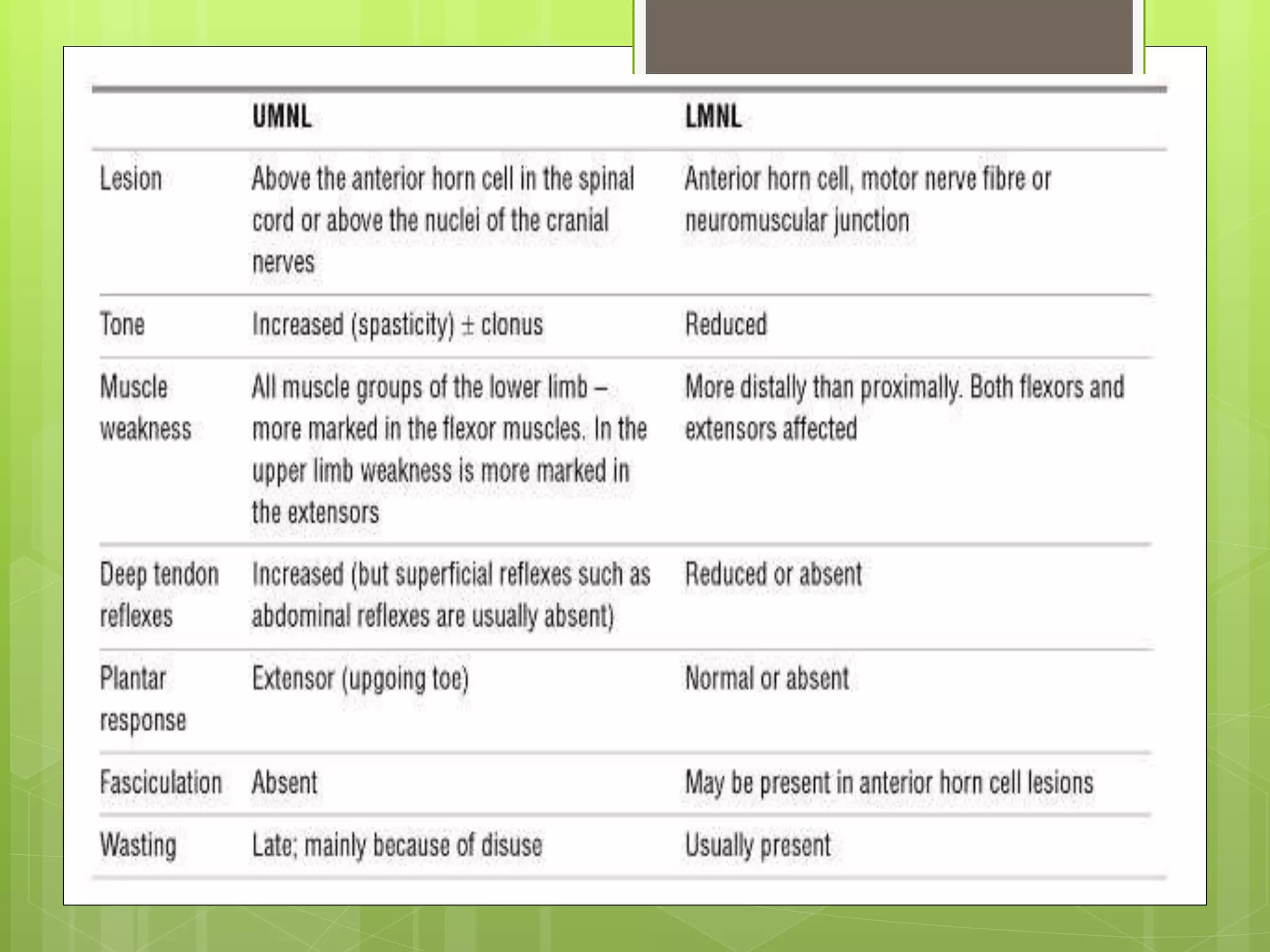 lower motor neuron lesion (LMNL) | PPTX