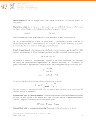 Electroquímica celdas ecuación de nerst-leyes de faraday | PDF