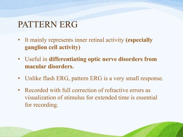 Electroretinogram (erg) | PPTX | Eye and Vision Conditions | Diseases ...
