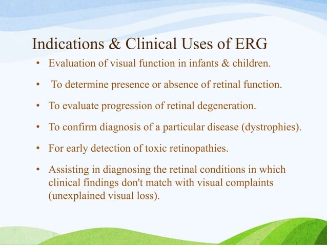 Electroretinogram (erg) | PPTX | Eye and Vision Conditions | Diseases ...