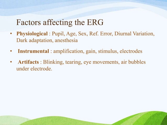 Electroretinogram (erg) | PPTX | Eye and Vision Conditions | Diseases ...