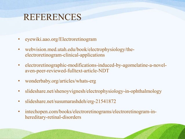 Electroretinogram (erg) | PPTX | Eye and Vision Conditions | Diseases ...
