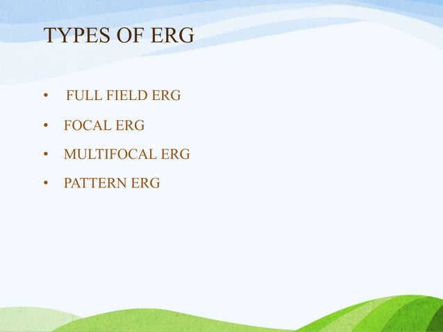 Electroretinogram (erg) | PPTX | Eye and Vision Conditions | Diseases ...