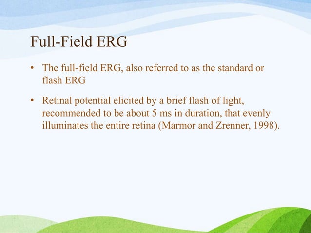 Electroretinogram (erg) | PPTX | Eye and Vision Conditions | Diseases ...