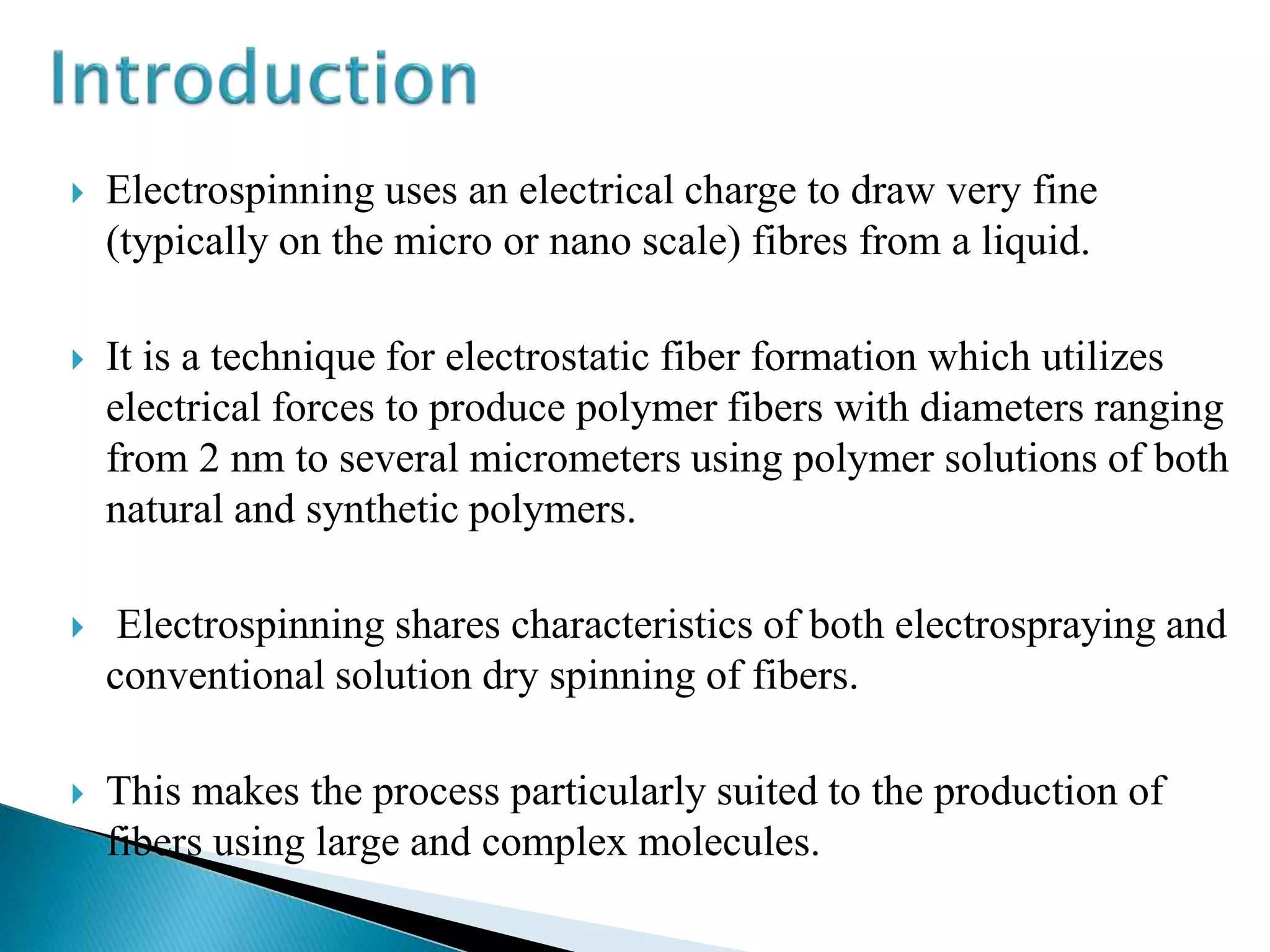 Electrospinning for nanofibre production | PPTX