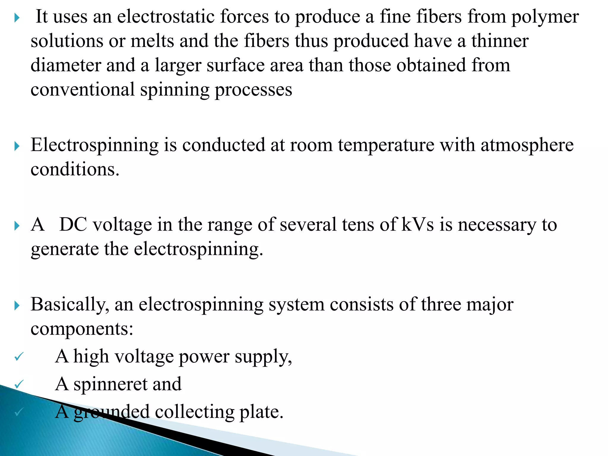 Electrospinning for nanofibre production | PPTX