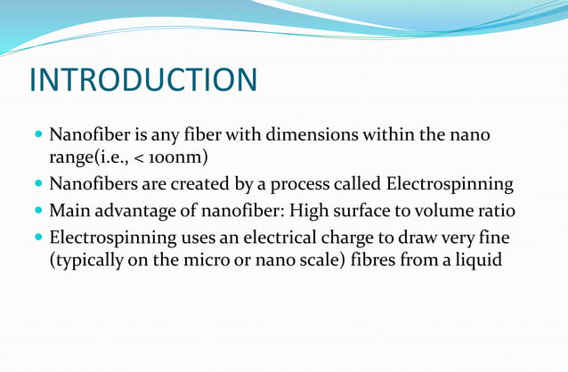 Electrospinning of nanofibers | PPTX | Physics | Science