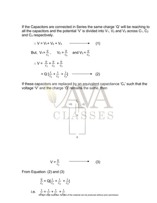 ELECTROSTAT ELECTROSTATIC POTENTIAL AND CAPACITANCE Class 12 Study ...